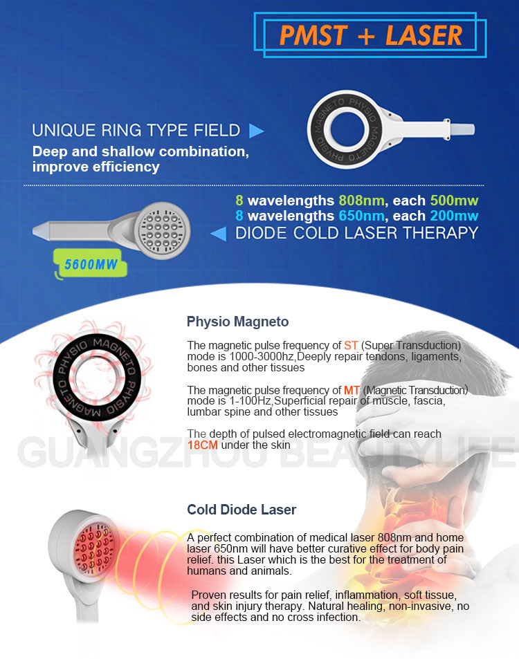 Physio magneto super transduction laser therapy machine EMS22 - Buy ...